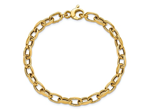 14k Yellow Gold Polished 5.35mm Fancy Link Bracelet - 1D8T4A 14k Yellow Gold Polished 5.35mm Fancy Link Bracelet - 1D8T4A