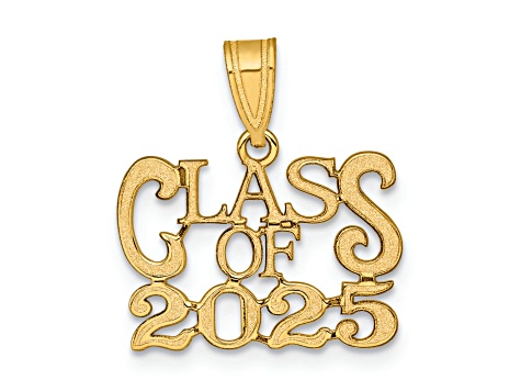 14K Yellow Gold Polished Class of 2025 Graduation Pendant - 1IU23A | JTV