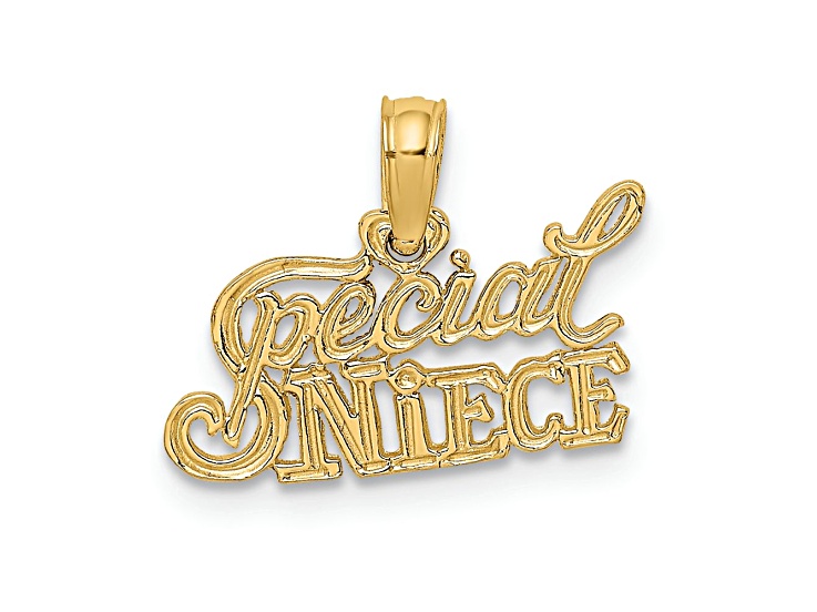14k Yellow Gold Textured Special Niece Charm - 1M6T1A | JTV