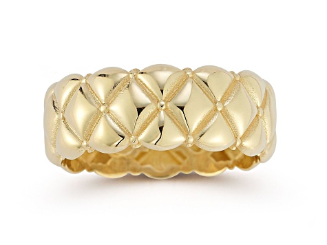 Bellissima Gold 14K Yellow Gold Quilted Band Ring - 1MMQTA | JTV