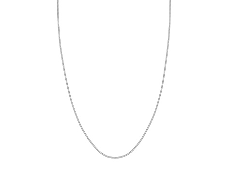 14k White Gold 1.60mm Hollow Snake Chain Necklace 20 inch - 1RXCCC | JTV