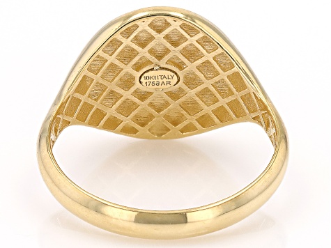10k Yellow Gold Florence Lily Signet Ring - AU2153 | JTV