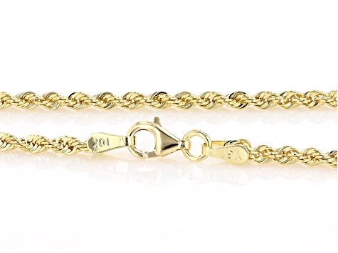 10k Yellow Gold Solid Rope 18 Inch Chain - AU2256A | JTV