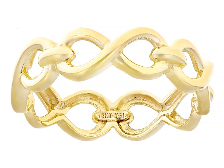 14k Yellow Gold Infinity Band Ring - AU2462 | JTV