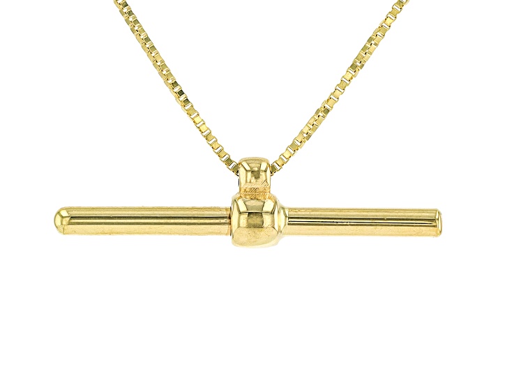 14k Yellow Gold T-Bar Necklace - AU2489 | JTV