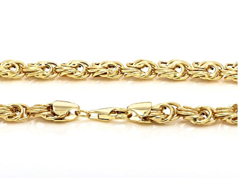 10k Yellow Gold 8.5mm Rosetta Link Necklace - AU2547 | JTV