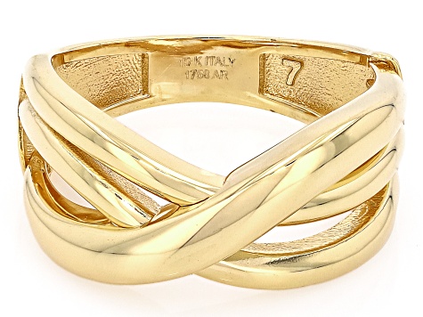 10k Yellow Gold Cross Over Ring - AU2592 | JTV