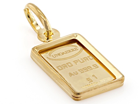 24k Yellow Gold 1g Ingot with Angel Wing Stamp and 10k Yellow Gold ...