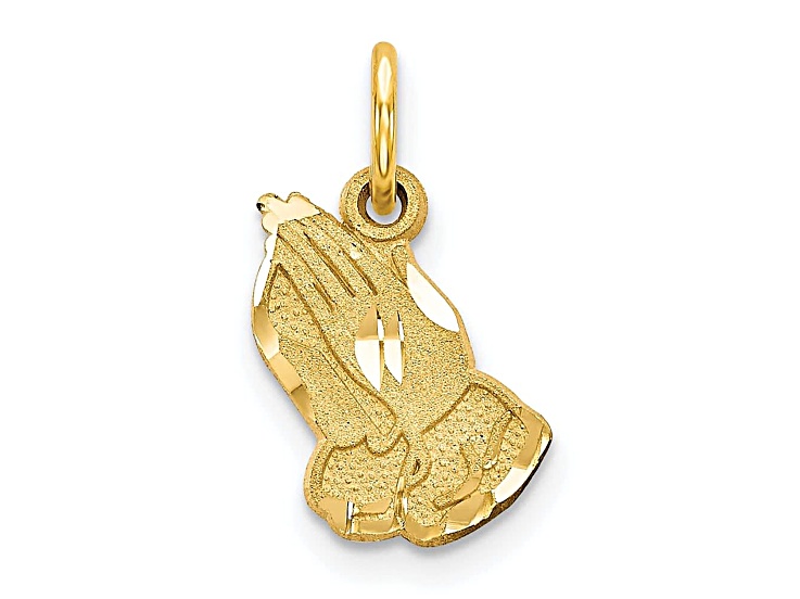 10K Yellow Gold Praying Hands Charm