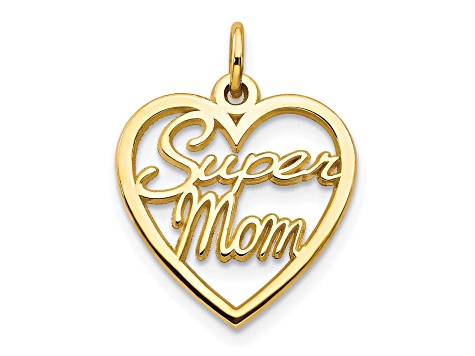 10k Yellow Gold Super Mom Charm - BGV688 | JTV
