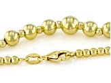 14k Yellow Gold Graduated Bead 18 Inch Necklace - GS293 | JTV