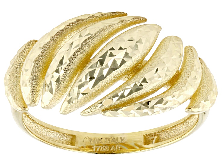 14k Yellow Gold Diamond-Cut Ring - GS300 | JTV