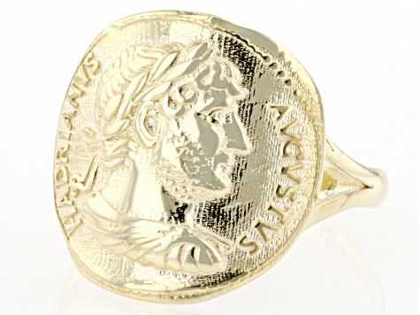 14k Yellow Gold Roman Coin Ring - GS302 | JTV
