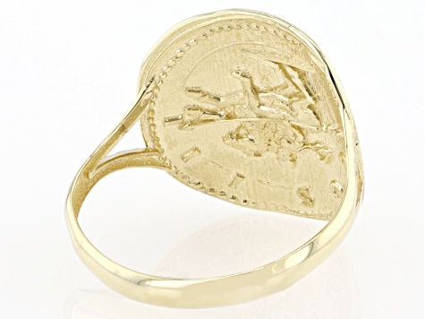 14k Yellow Gold Roman Coin Ring - GS302 | JTV