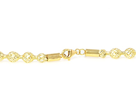 14k Yellow Gold 4.5mm Bubble Stretch Necklace - GS336 | JTV