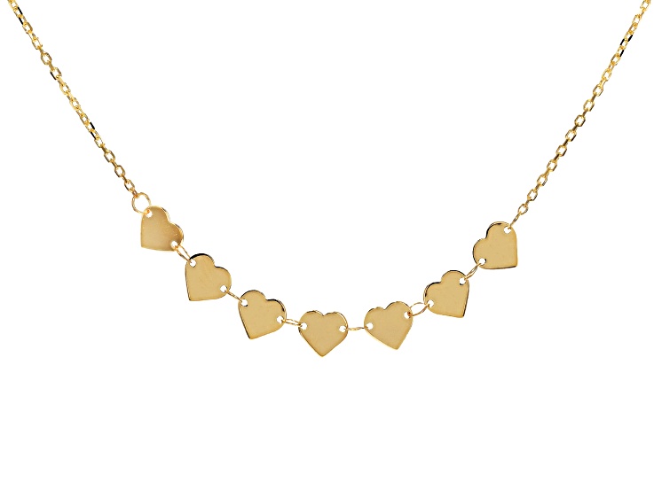 14k Yellow Gold Heart Necklace - GS361 | JTV