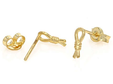 14k Yellow Gold Knot Earrings - GS364 | JTV