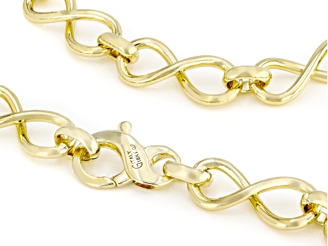 18k Yellow Gold Over Bronze Infinity Necklace - MA1028 | JTV