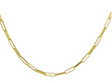 18k Yellow Gold Over Bronze Paperclip, Figaro, & Rope 20 Inch Chain Set ...