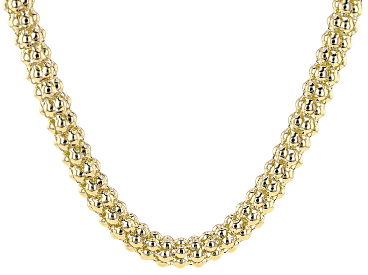 18k Yellow Gold Over Bronze Beaded 23 Inch Necklace - MA818 | JTV