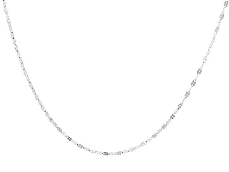 Platinum 1.5mm Clover 18" Necklace - SFO001A | JTV