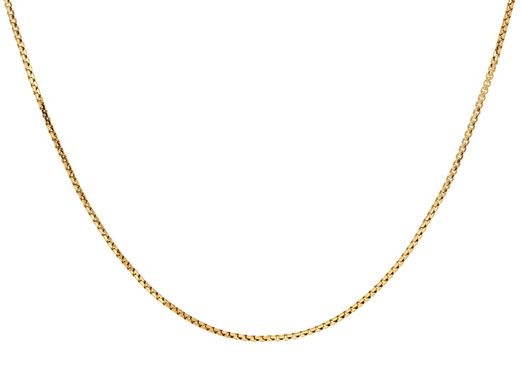 14k Yellow Gold 1.45mm Rounded Box 18 Inch Chain - SFO023F | JTV
