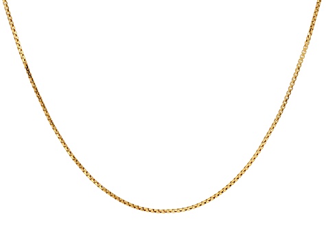 14k Yellow Gold 1.45mm Rounded Box 24 Inch Chain - SFO023J | JTV