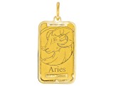 24k Yellow Gold 2g Aries Ingot with 14k Yellow Gold Frame - SFO038A | JTV