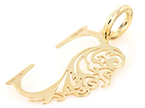 14k Yellow Gold Peacock Initial "C" Pendant - SFO052C | JTV