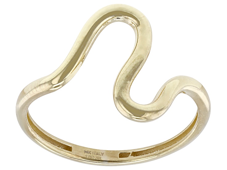 14k Yellow Gold Wavy Ring - SFO061 | JTV