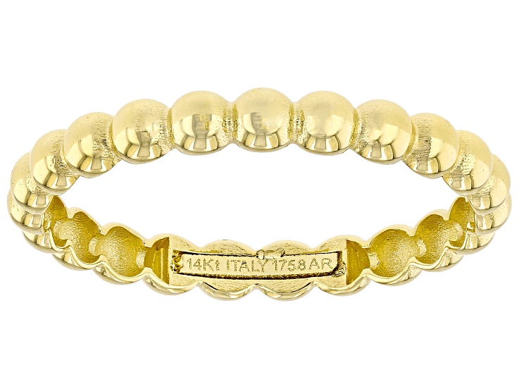 14k Yellow Gold 2.3mm Small Sphere Band Ring - SFO097 | JTV