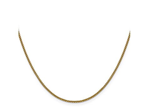 14k Yellow Gold 1.5mm Hollow Round Box Chain 20" - VG034C | JTV