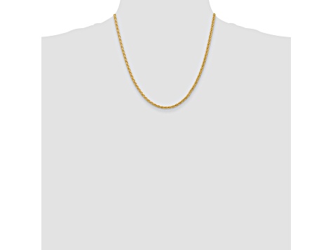 14K Yellow Gold 3mm Parisian Wheat Chain 20 Inches