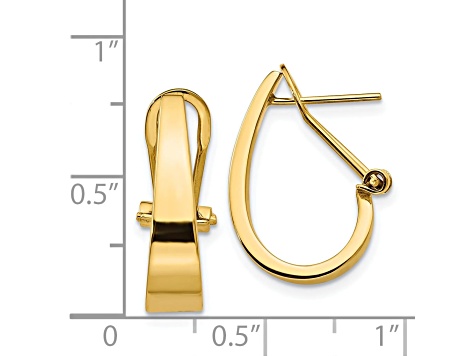 14k gold hoop earrings with post back store