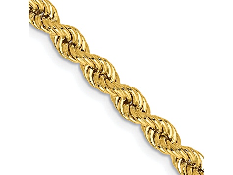 14k Yellow Gold 4mm Regular Rope Chain 26 Inches VG362E JTV