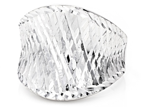 Pre-Owned Sterling Silver Diamond-Cut Ring - P39949 | JTV