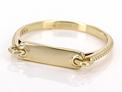 Pre-Owned 10k Yellow Gold ID Tag Ring - P51548 | JTV.com