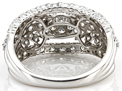 Pre-Owned White Diamond 900 Platinum Cluster Ring 2.00ctw - P5392 | JTV.com