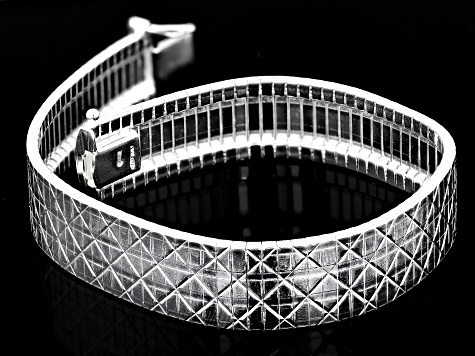 Pre-Owned Sterling Silver 12mm Diamond-Cut Cleopatra Bracelet - P61122 ...