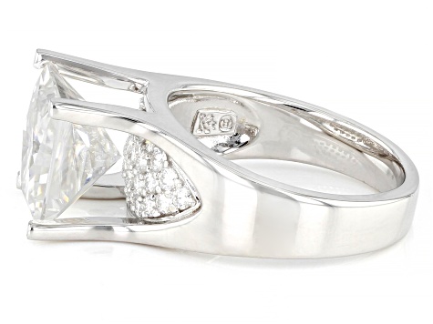 Pre-Owned Moissanite Platineve Bridge Design Ring 4.94ctw DEW. - P6619 ...