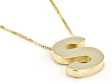 Pre-Owned 10k Yellow Gold Block Letter "S" Initial Necklace - P7037S | JTV