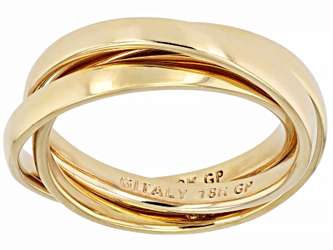 Pre-Owned 18k Yellow Gold Over Bronze Trinity Ring - P7145 | JTV