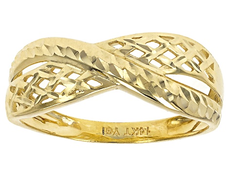Pre-Owned 14k Yellow Gold Crossover Ring - P7374 | JTV