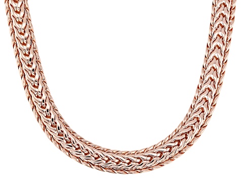 Pre-Owned Copper Flat Foxtail 18" Chain Necklace 7mm - P8792 | JTV