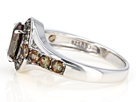 Pre-Owned Brown andalusite rhodium over sterling silver ring1.60ctw ...