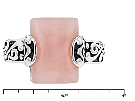 Pre-Owned Pink Peruvian Opal Sterling Silver Solitaire Ring - PRH503 ...