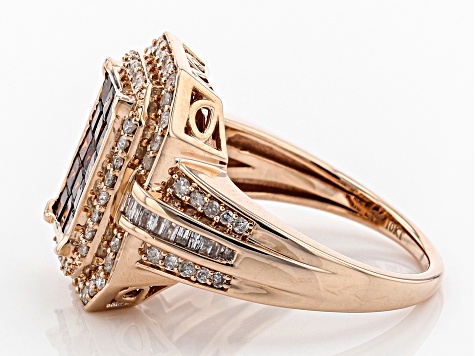 Pre-Owned Red And White Diamond Ring 10k Rose Gold 1.50ctw - PRJ154 | JTV