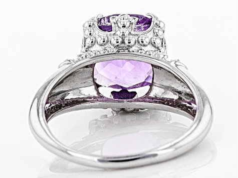 Pre-Owned Purple Amethyst Sterling Silver Ring 3.80ct - PRN923 | JTV.com