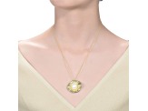 Genuine Freshwater Pearl, 14K Gold Plated over Sterling Silver Hammered ...