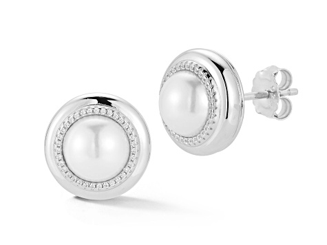 Sterling Statements Rhodium Over Sterling Silver Freshwater Pearl ...